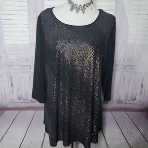 NY Collection | Tops | Ny Collection Plus Size X Metallic Sparkly Top ...